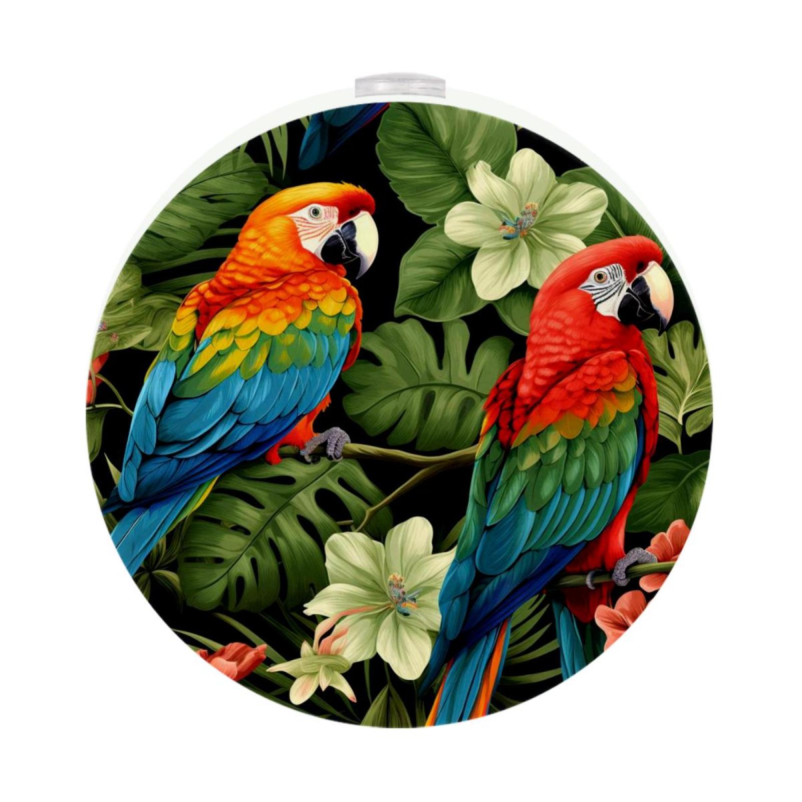 Parrot LED Round Night Light-2PCS, Energy-Efficient Plug-in Ambient ...