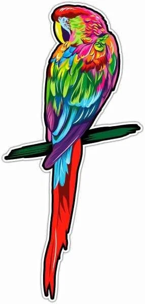 Parrot Macaw Abstract Wildlife Bird Car Window Stickerphone Decal Water ...