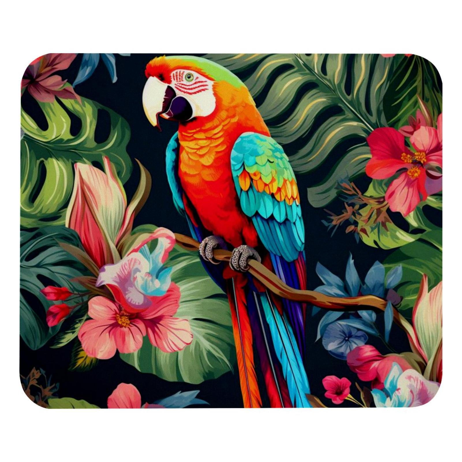 Parrot Mouse Pad, Personality Design Rubber Base for Office Decor for ...