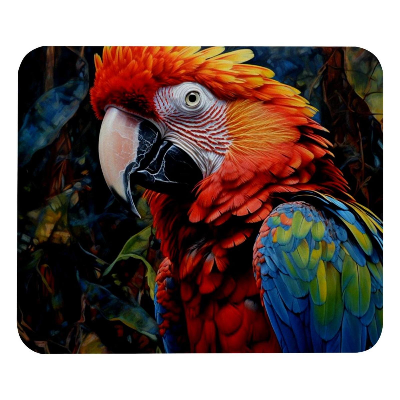 Parrot Mouse Pad, Personality Design Rubber Base for Office Decor for ...