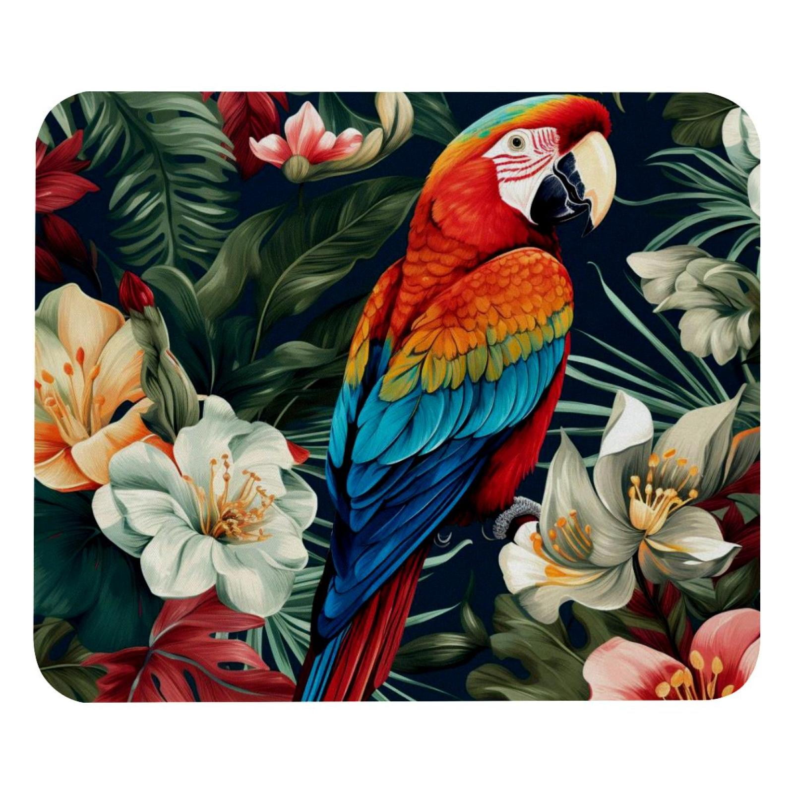 Parrot Mouse Pad, Personality Design Rubber Base for Office Decor for ...