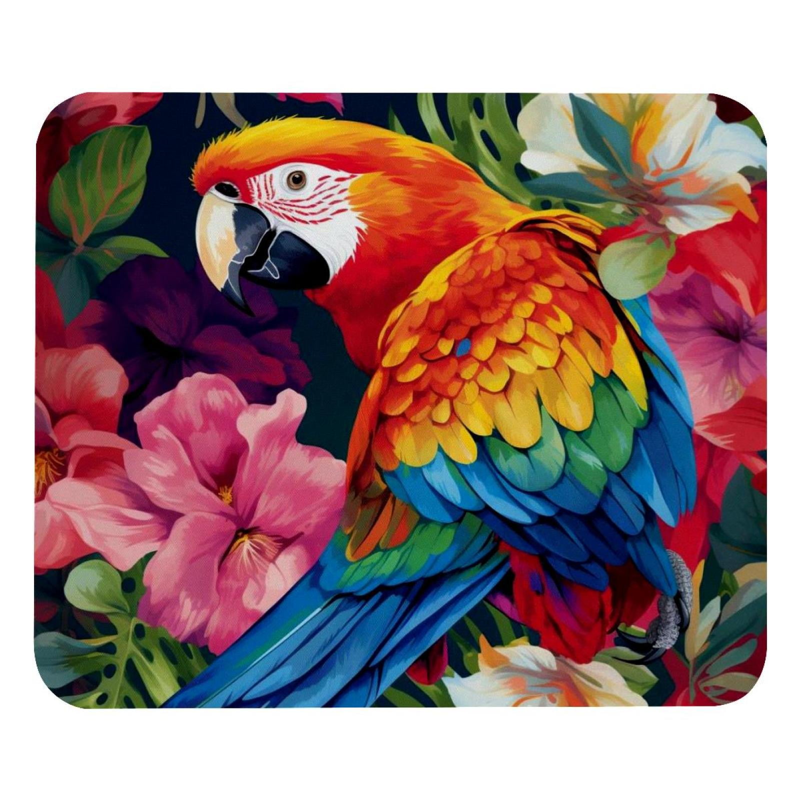Parrot Mouse Pad, Personality Design Rubber Base for Office Decor for ...