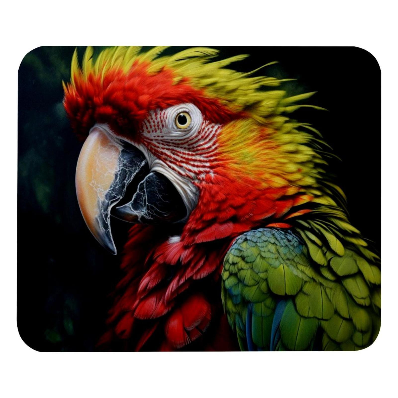 Parrot Mouse Pad, Personality Design Rubber Base for Office Decor for ...