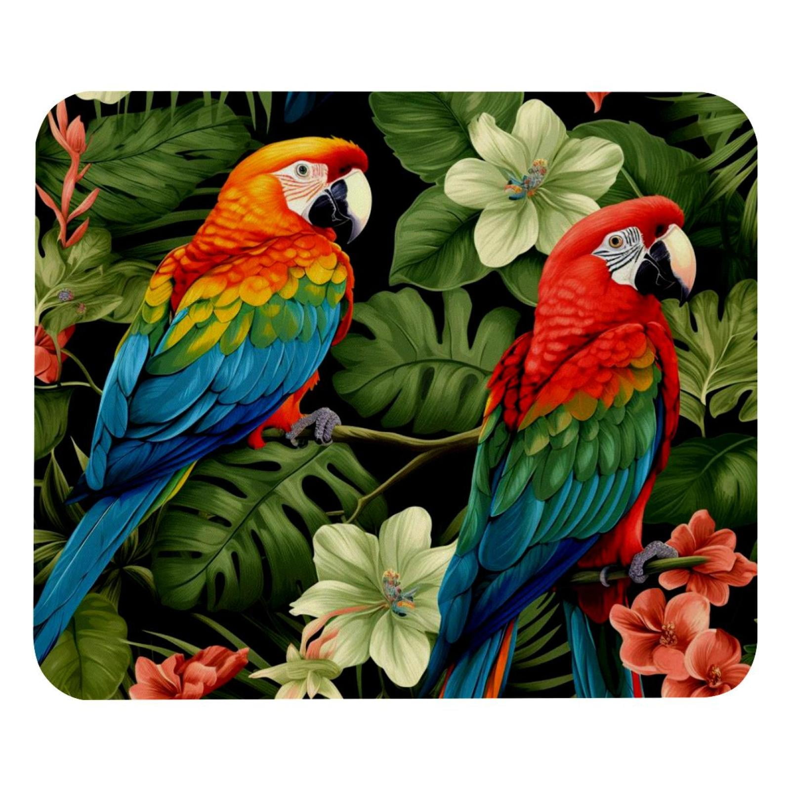 Parrot Mouse Pad, Rubber Base Computer Mouse Pads for Wireless Mouse ...