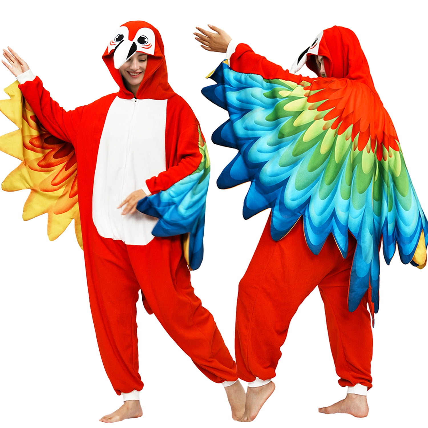 Parrot Onesie Adult Bird Costume Animal Costumes Halloween Cosplay One ...