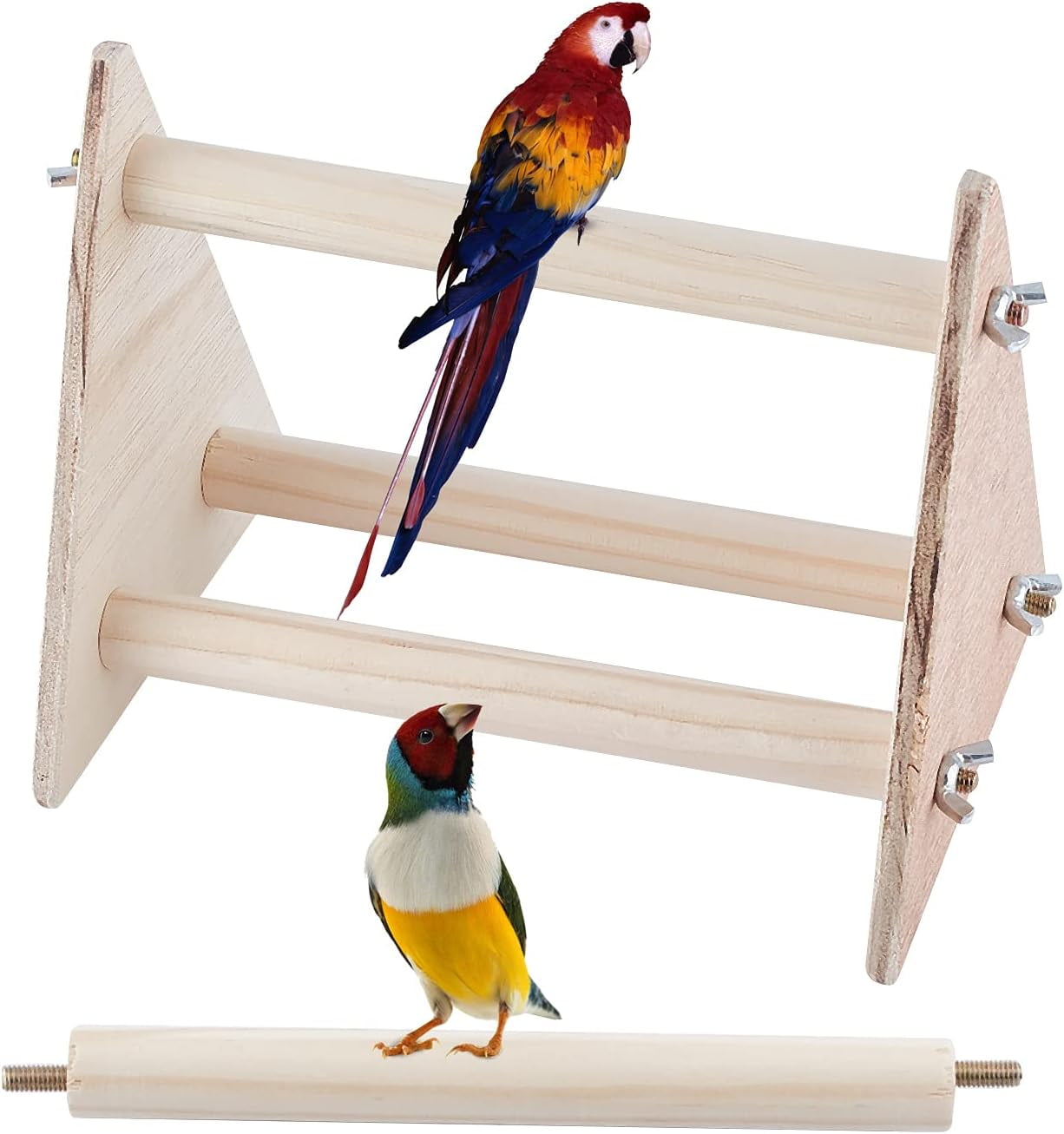 Parrot Platform Play Gym Toys Roundler Parrot Wooden Perch Wooden ...