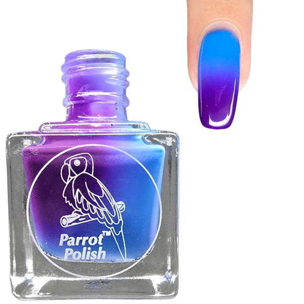 Parrot Polish Color Changing Solar Nail Polish, Blue to Purple Quick ...