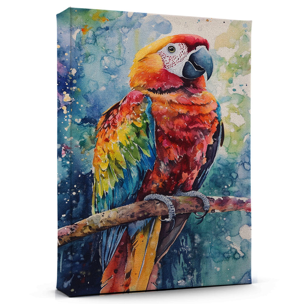 Parrot Red Headed Amazon Canvas, Colorful Parrot Red Headed Amazon ...