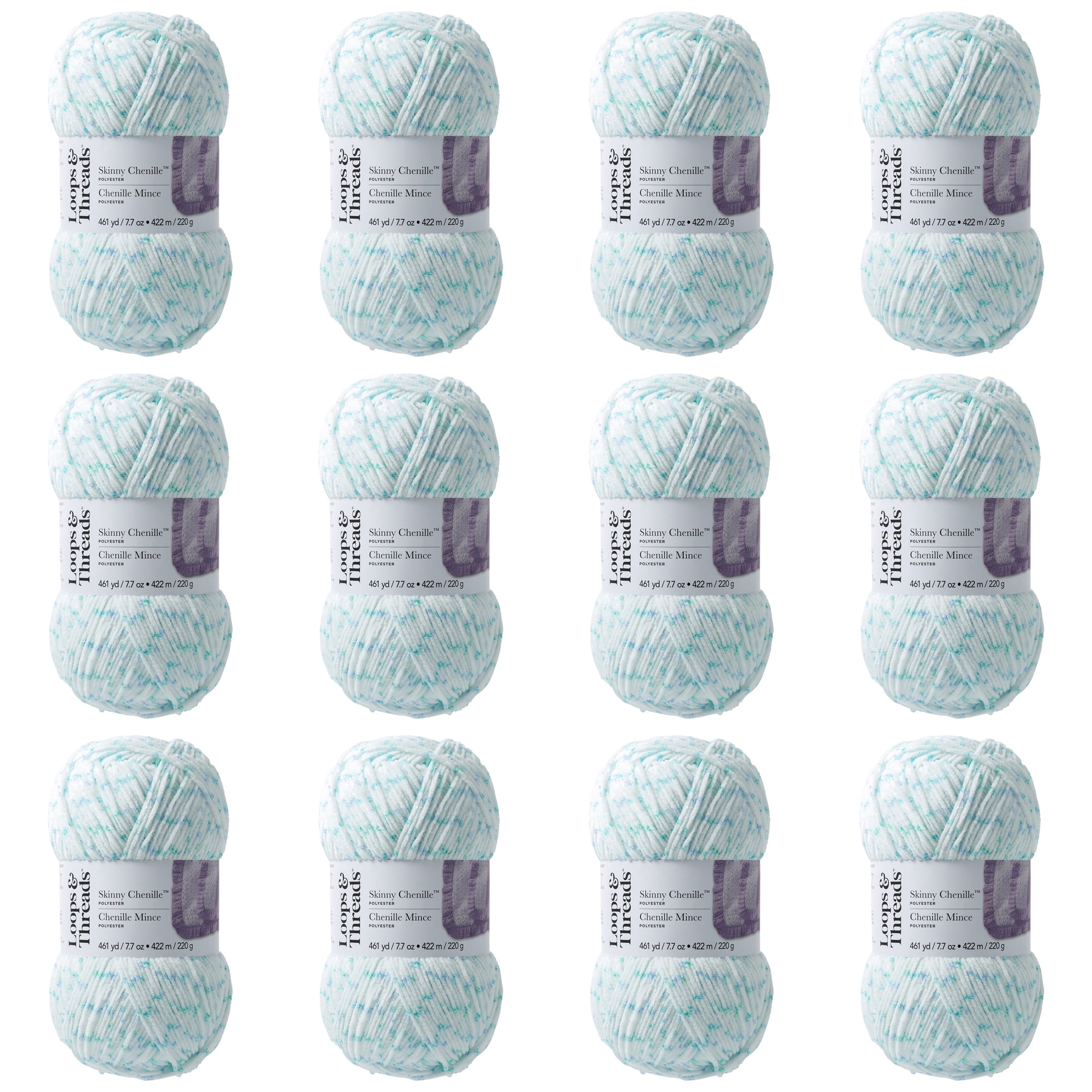 Parrot Skinny Chenille Multi Yarn by Loops & Threads - Medium Weight ...