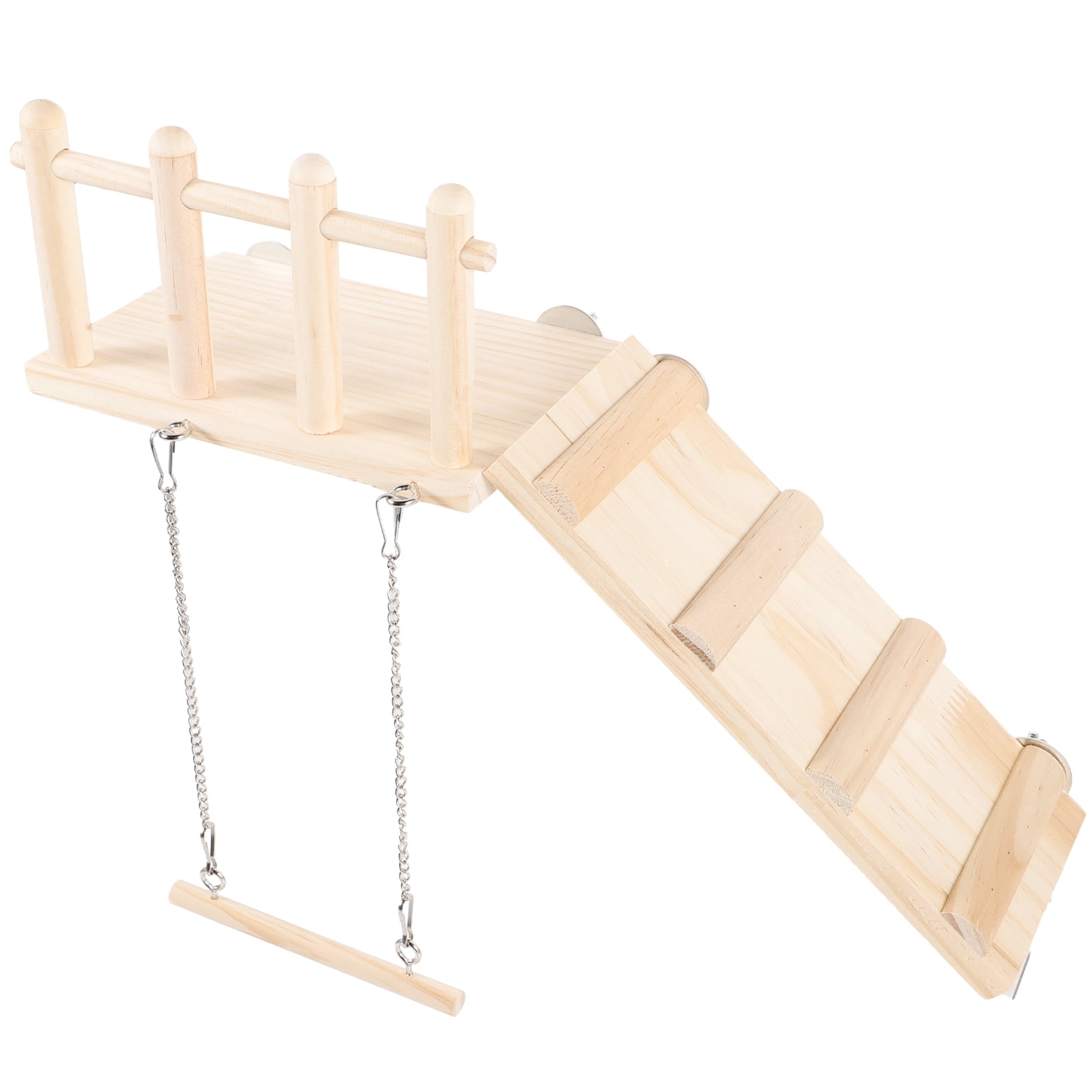 Parrot Springboard Stairs Toys Parakeet Swing Wood Bird Perch Stand ...