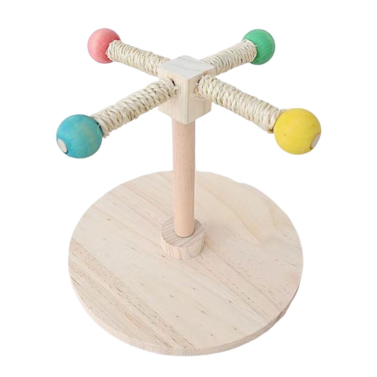 Parrot Stand Perch Toy Interactive 360 Degree Rotation Spinning ...