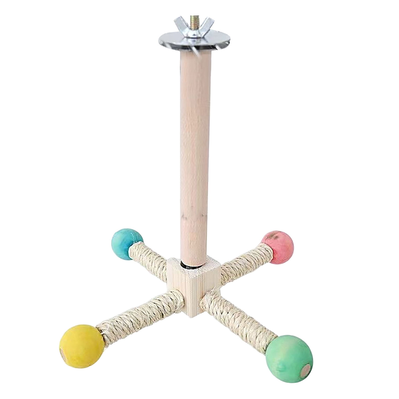 Parrot Stand Perch Toy Interactive 360 Degree Rotation Spinning ...