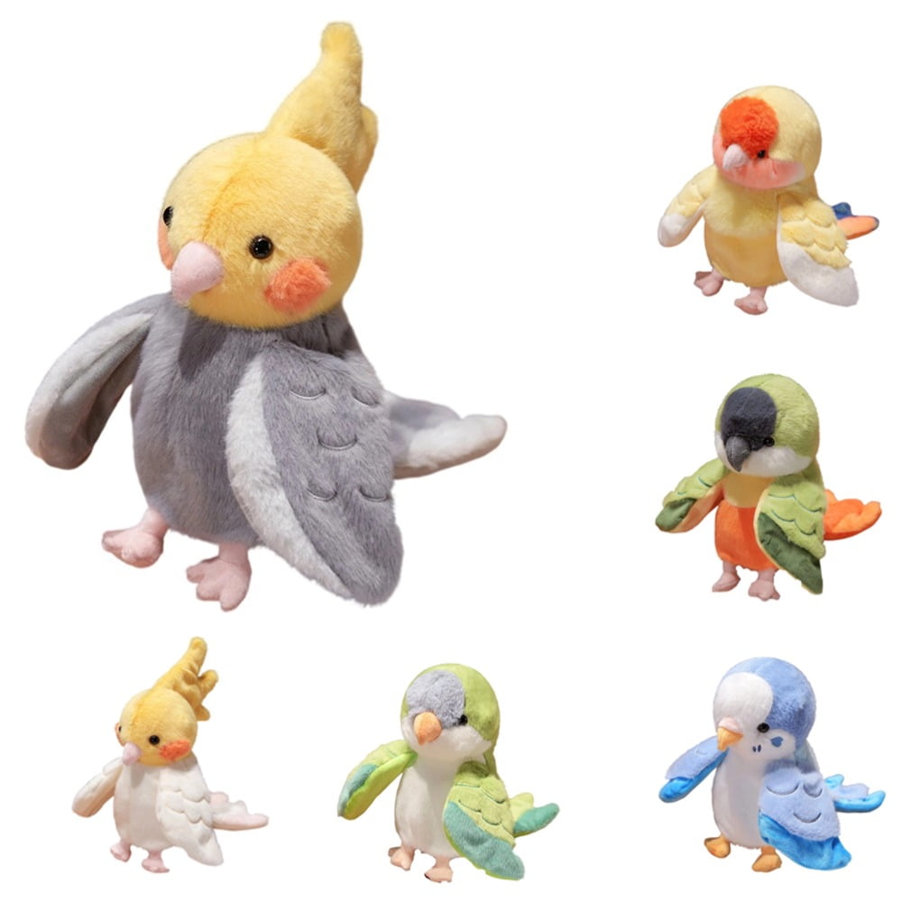 Parrot Stuffed Animal - 7.9 Inch Realistic Parrot Plush Toy, Soft Bird ...
