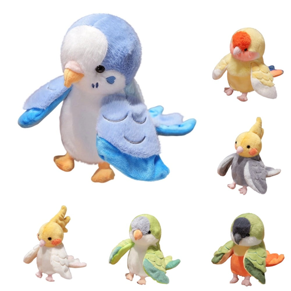 Parrot Stuffed Animal - 7.9" Lifelike Parrot Plush Toy, Cute Bird ...