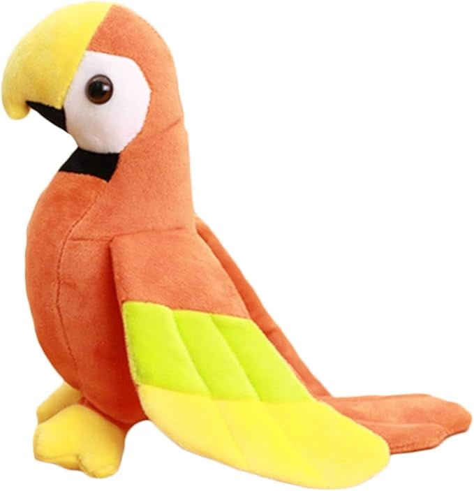 Parrot Stuffed Animal Plush Orange Cute Bird Toy Gifts for Girls Boys ...