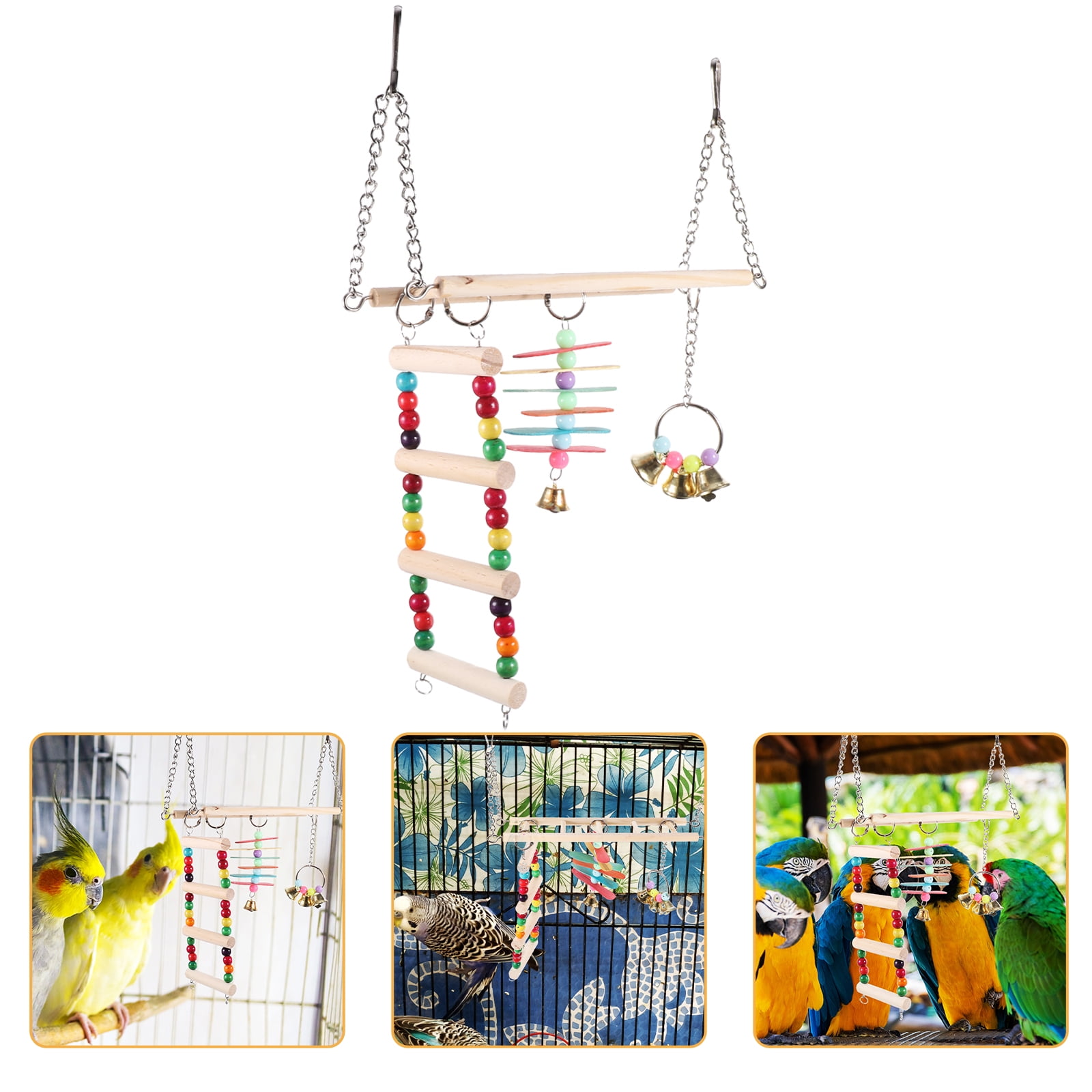 Parrot Swing Parakeet Playground Bird Perches for Parakeets Small Toys ...