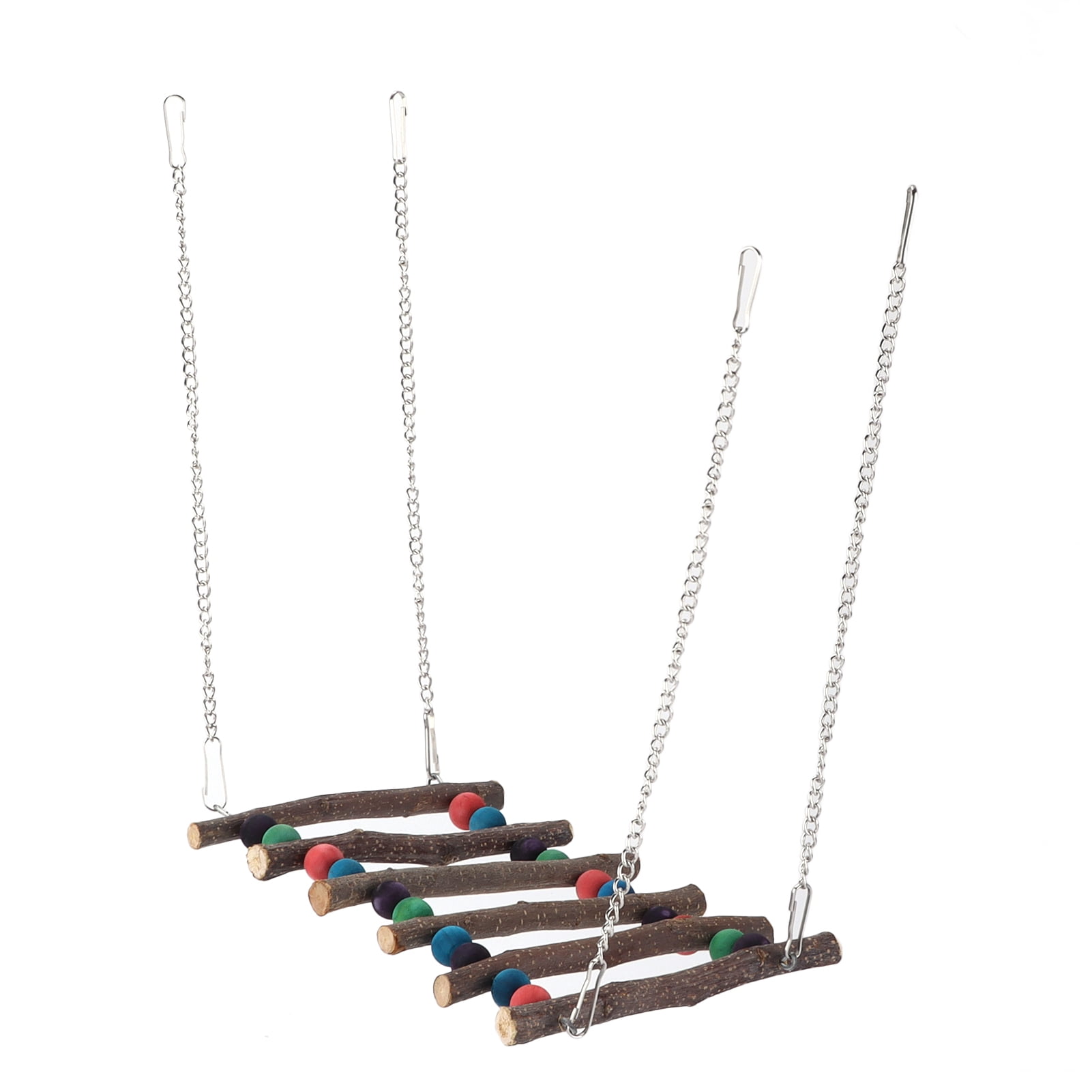 Parrot Swing Suspension Bridge Colorful Beads Wooden Climbing Ladder ...