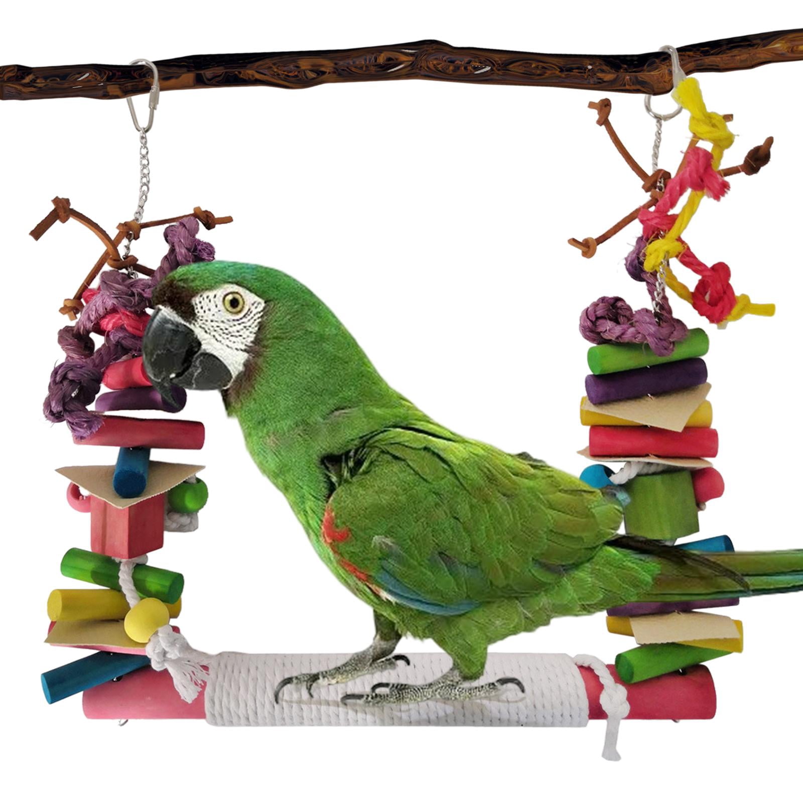 Parrot Swings Birds Chewing Toy Nest Swing Cotton Rope Pet Cage Hanging ...