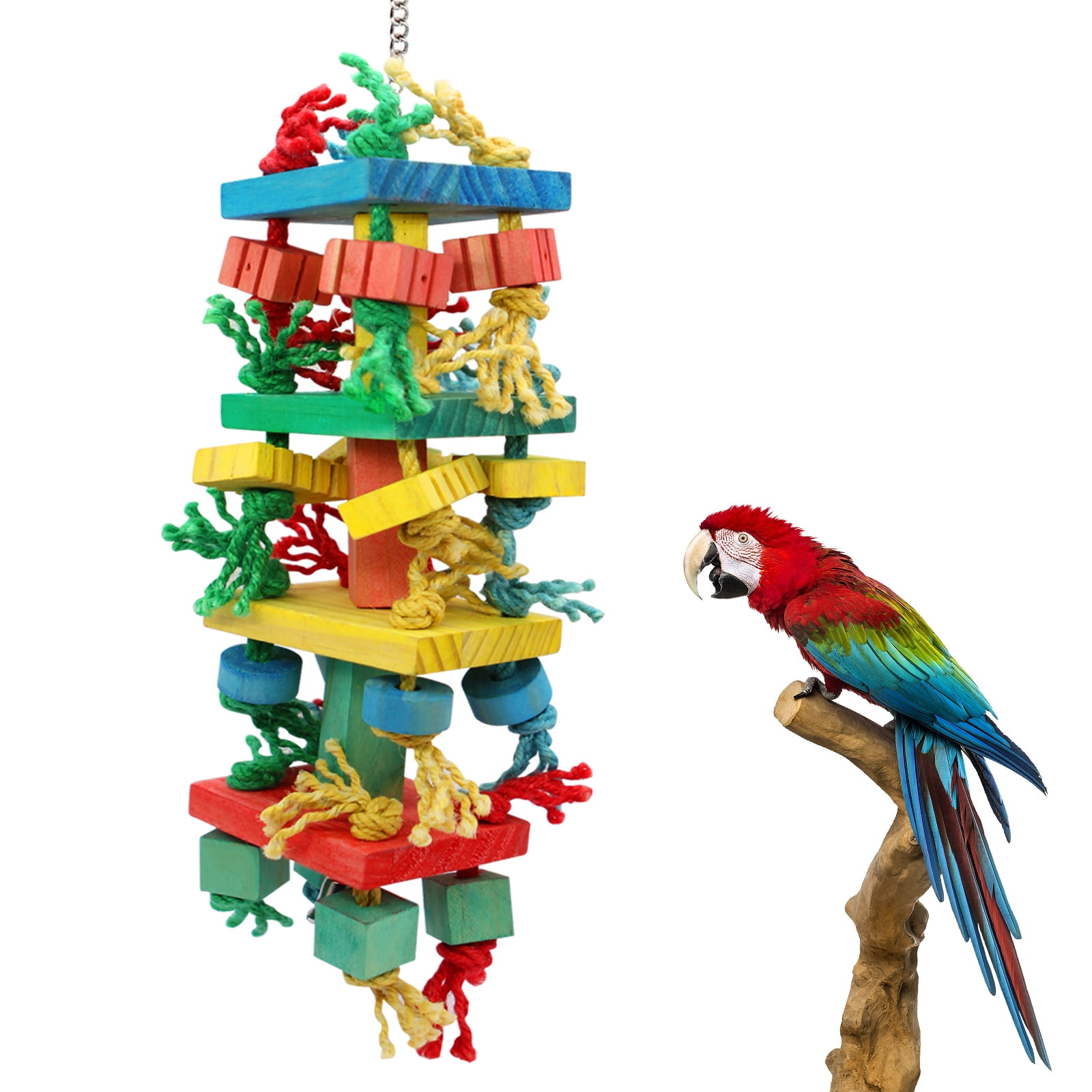 Parrot Toys,Nuts Nutrient-Rich Bird Toys,Natural Wooden Parrot Cage ...