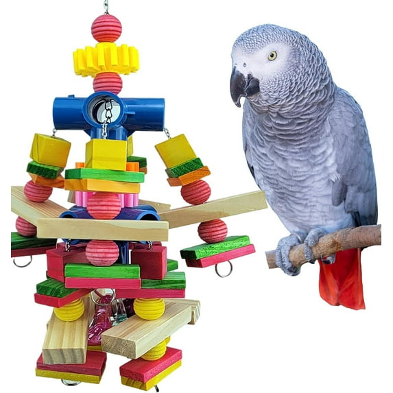 Parrot Toys for African Grey Parrots, Cockatoos, Small Macaws, Amazon ...