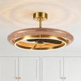Parrot Uncle 33" Modern Halo LED Bladeless Ceiling Fan with Light and ...