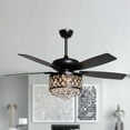 Parrot Uncle 52 Inch Modern Ceiling Fan with Remote Control, Crystal ...