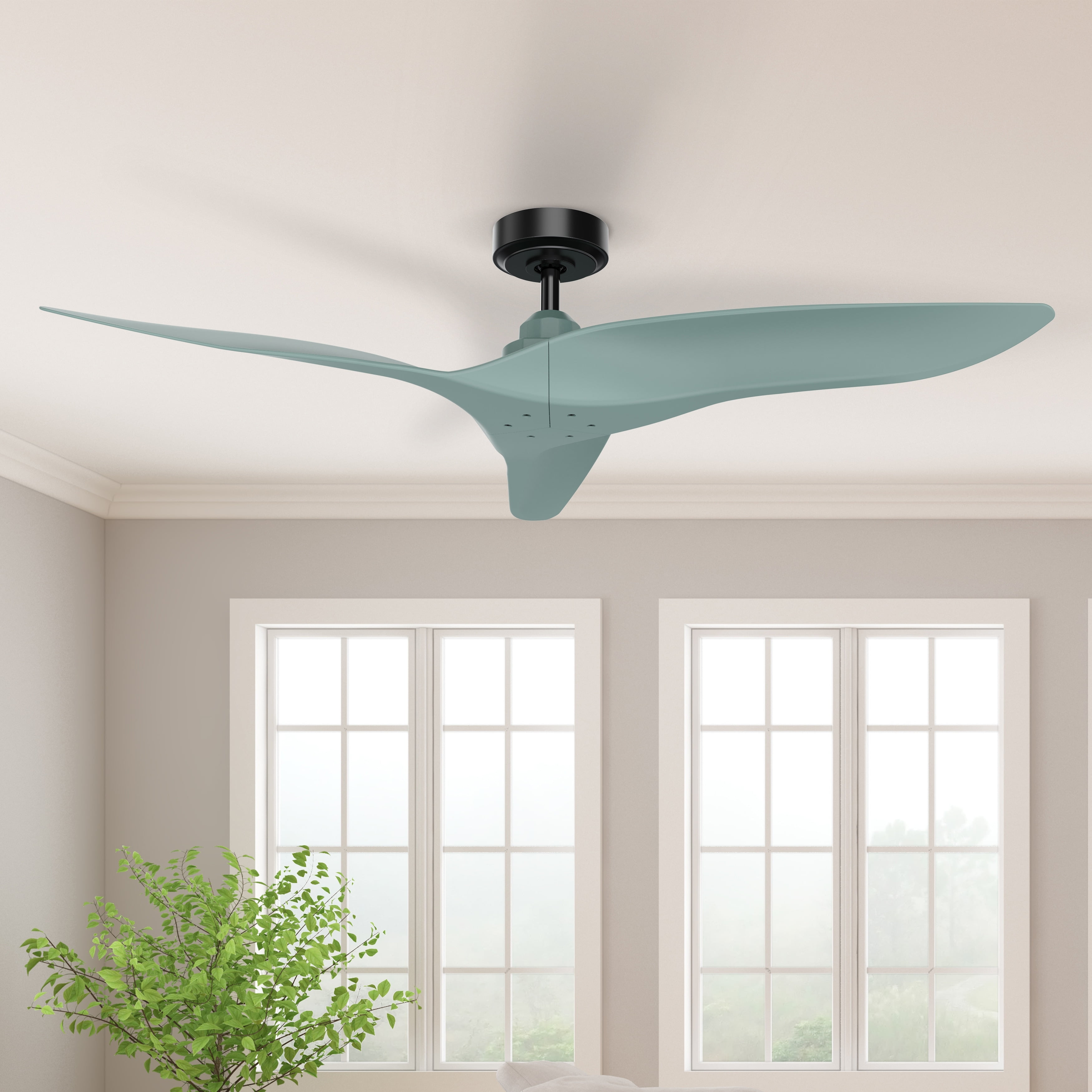 Parrot Uncle 52" Modern ABS 3-Blade Indoor/ Outdoor DC Motor Ceiling ...
