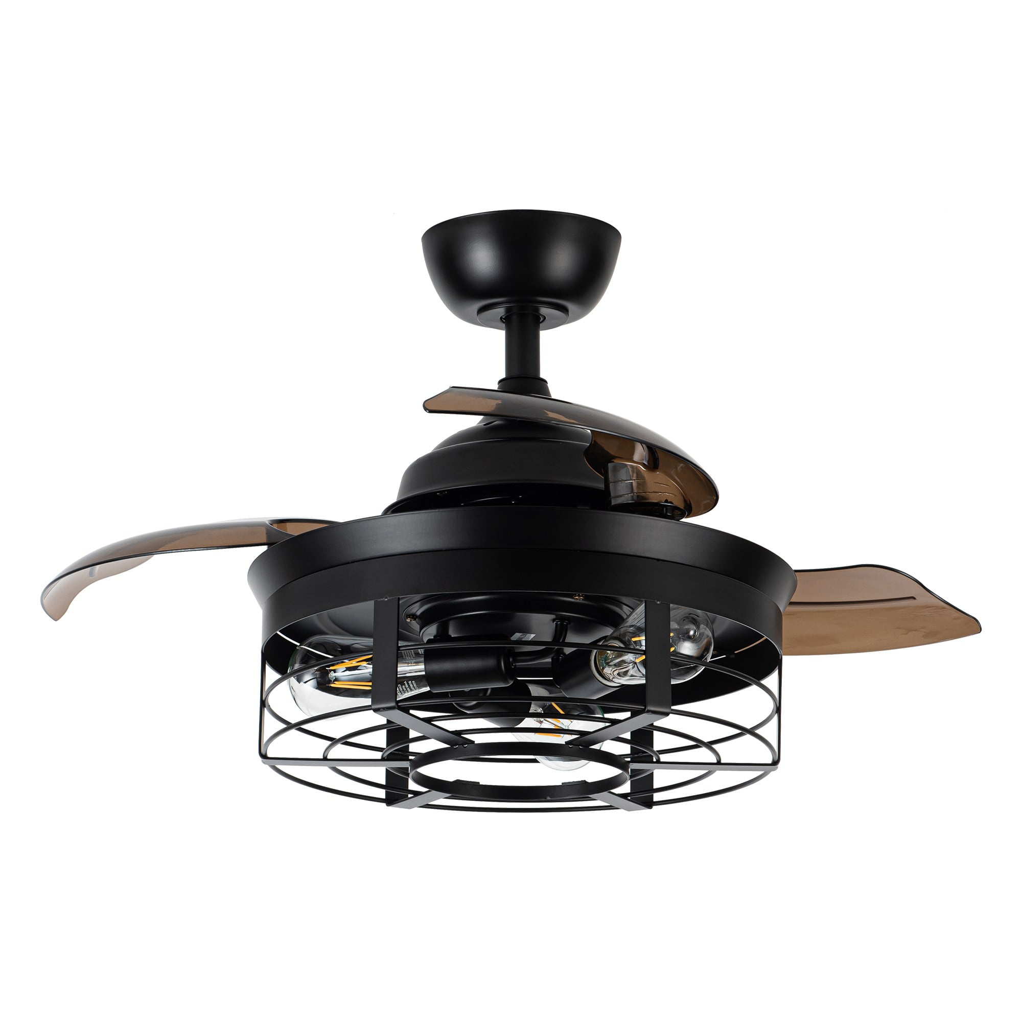 Parrot Uncle Ceiling Fan with Lights and Remote Control 36 inch Black ...