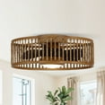 Parrot Uncle Ceiling Fan with Lights and Remote Vintage Low Profile ...