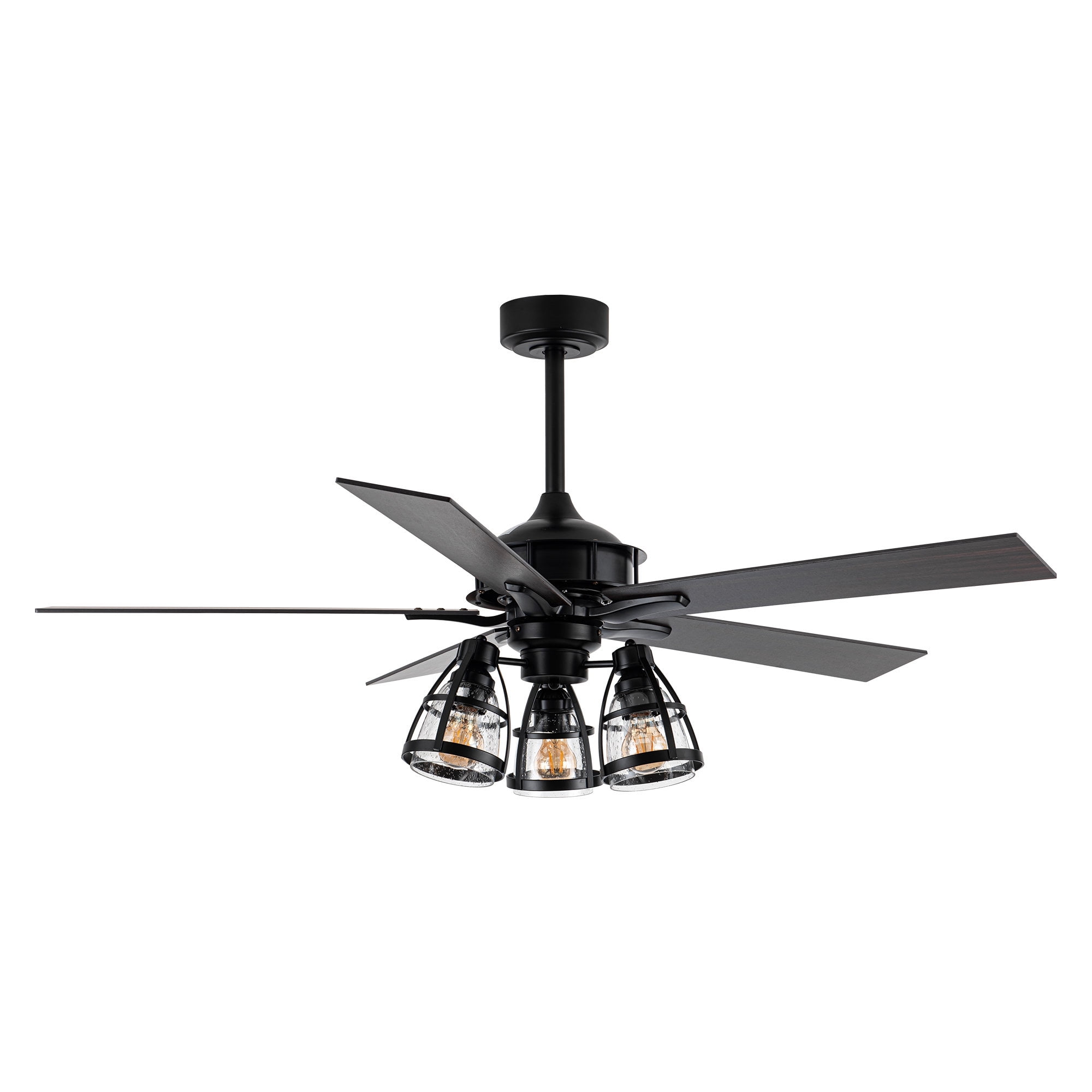 Parrot Uncle Ceiling Fans with Lights and Remote Black Indoor Ceiling ...