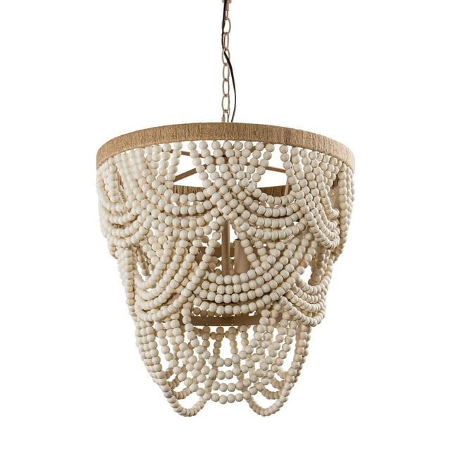 Parrot Uncle Wooden Beaded Pendant Light - Bohemian Chandelier Ceiling ...