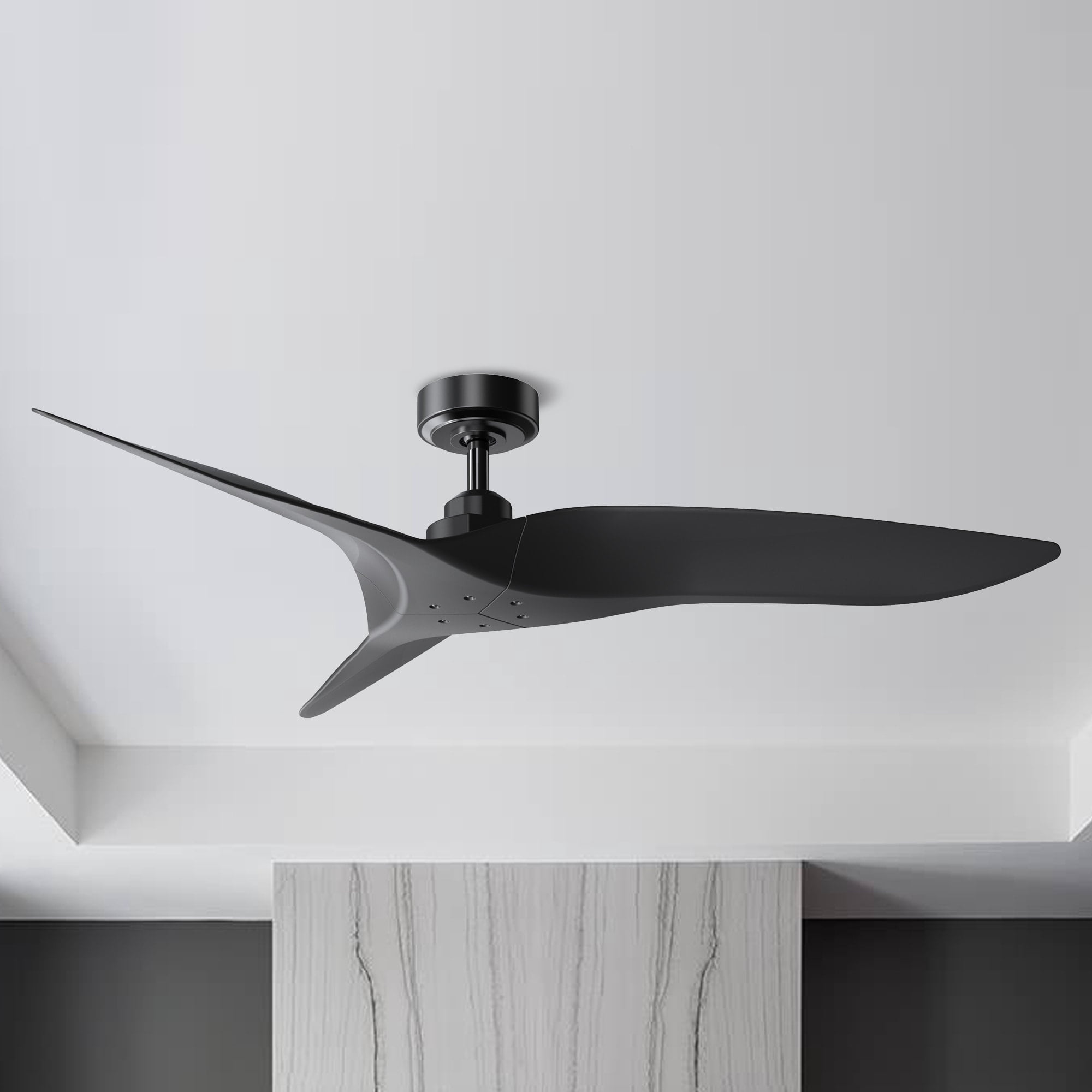 Parrot Uncle Modern Black 3-Blade 52" Indoor/ Outdoor Ceiling Fan with ...