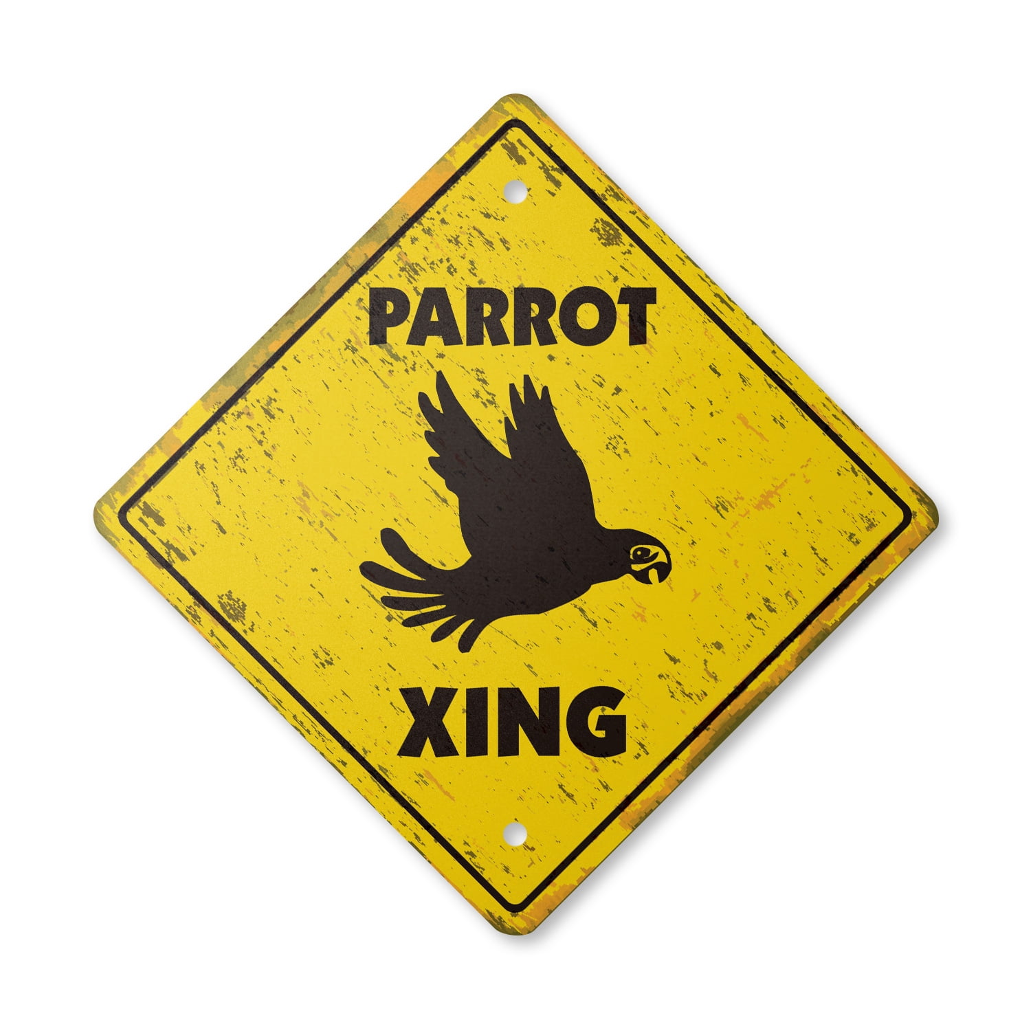 Parrot Vintage Crossing Sign Zone Xing | Indoor/Outdoor Plastic | 14 ...