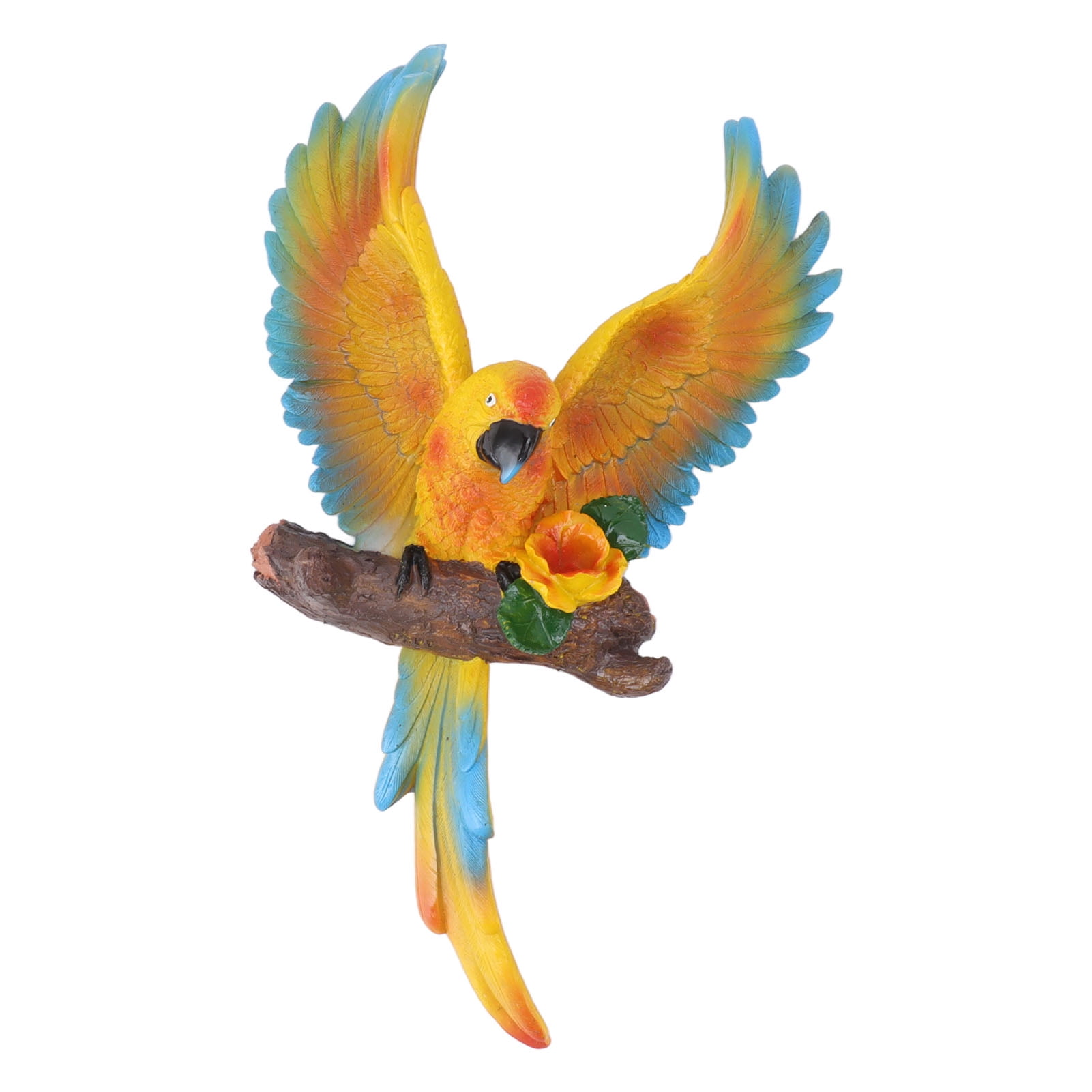 Parrot Wall Decoration Resin Vivid Flapping Hanging Parrot Statue Bird ...