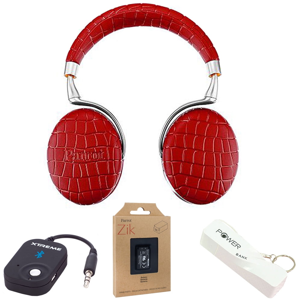 Parrot Wireless Bluetooth Headphones with Wireless Charger (Red Croc ...