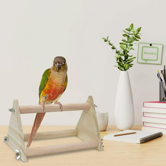 Parrot Wood Perch for Bird Macaw African Greys Budgies Parakeet ...