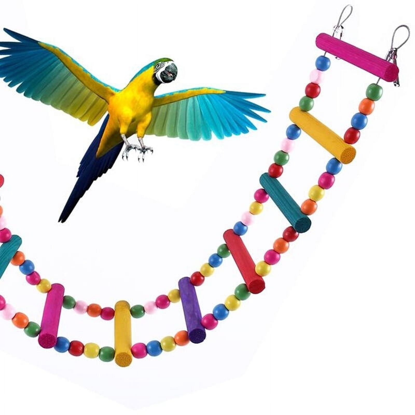 Parrot ladder pet bird swing wooden ladder bridge climbing - Walmart.com