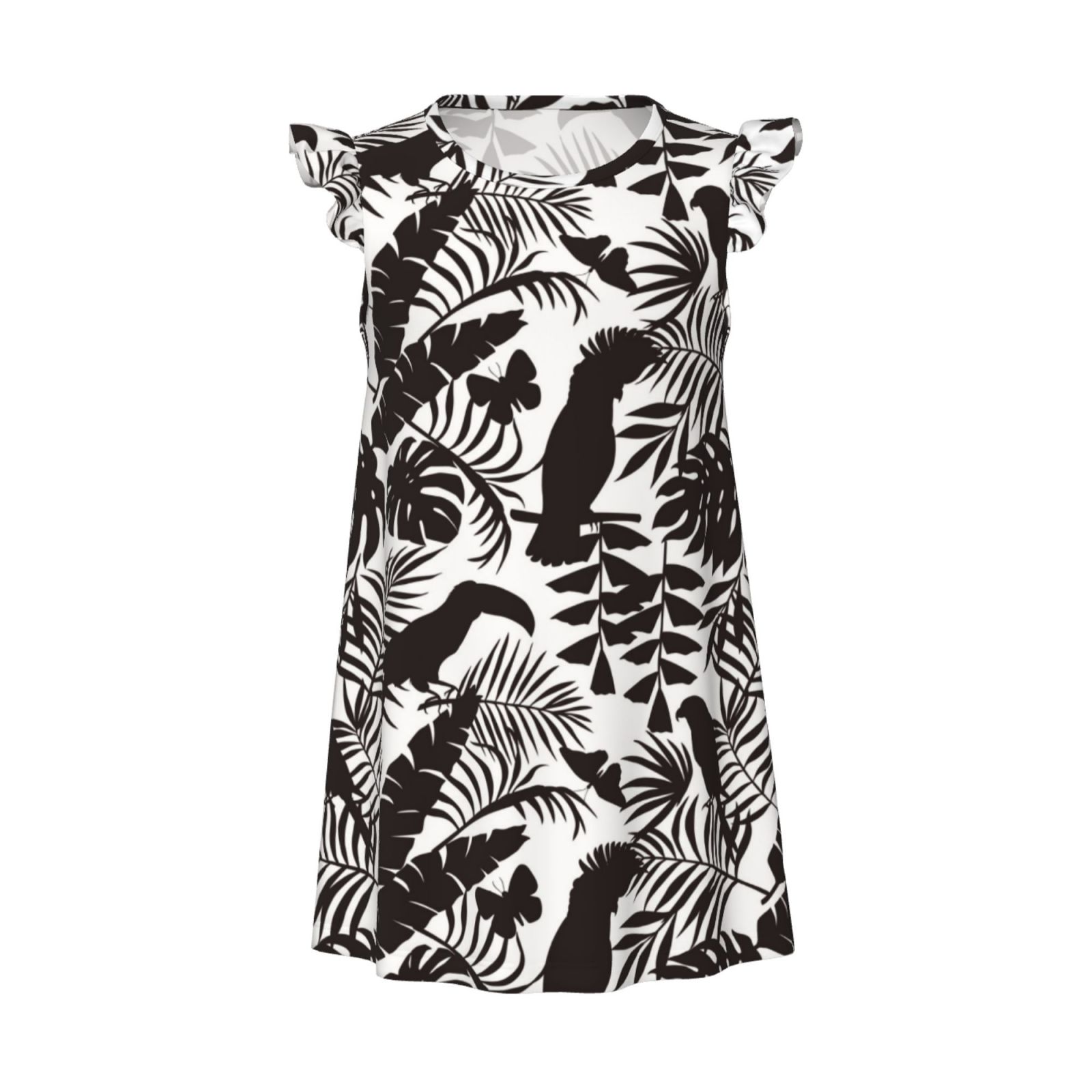 Parrot leaves shadow Girls Nightgowns, Pajamas for Girls, Soft Flutter ...