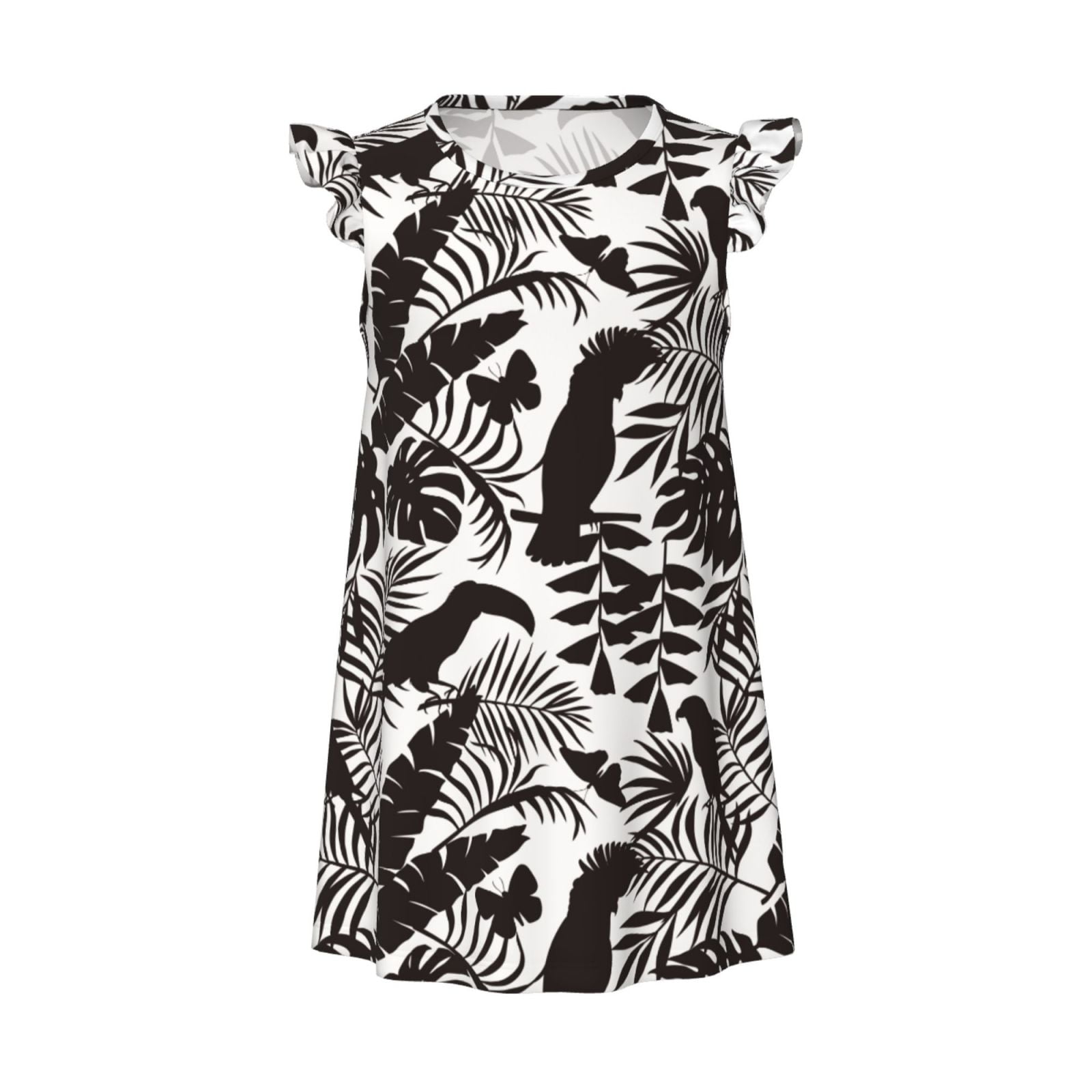 Parrot leaves shadow Girls Nightgowns, Pajamas for Girls, Soft Flutter ...