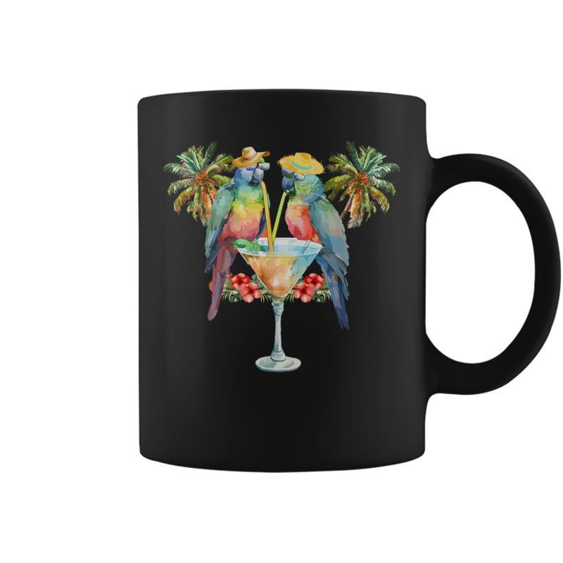 Parrots Drinking Margarita On Summer Party Bird Coffee Mugs - Walmart.com