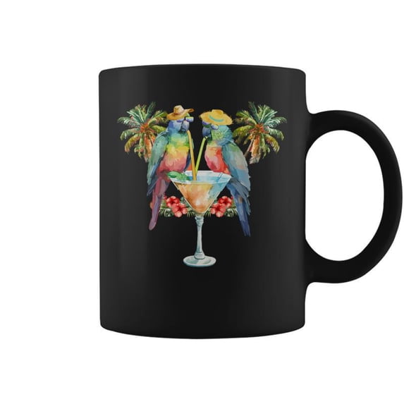 Parrots Drinking Margarita On Summer Party Bird Coffee Mugs - Walmart.com