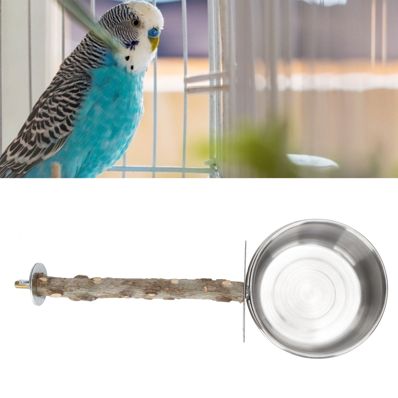 Parrots Stainless Steel Feeding Cups, Easy To Install Detachable ...