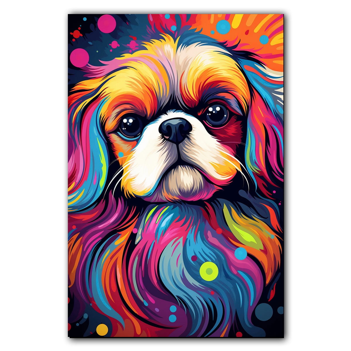 Parson Russell Terrier Dog Canvas Wall Art Colorful Pets Graffiti ...