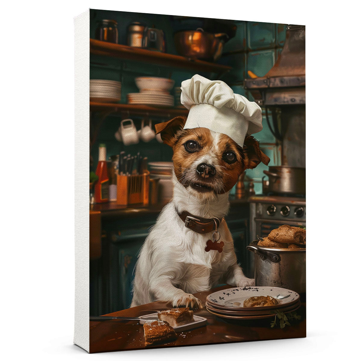 Parson Russell Terrier Dog Chef Cooking Poster Wall Art, Kitchen ...