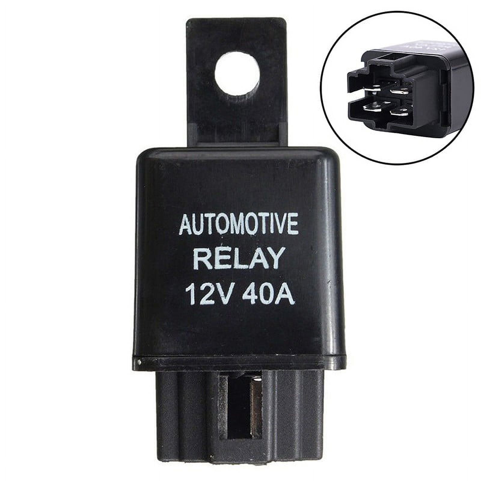 Part Car Relay SPST Tool 4-Pin 40A Alarm Automotive For stereo Durable ...