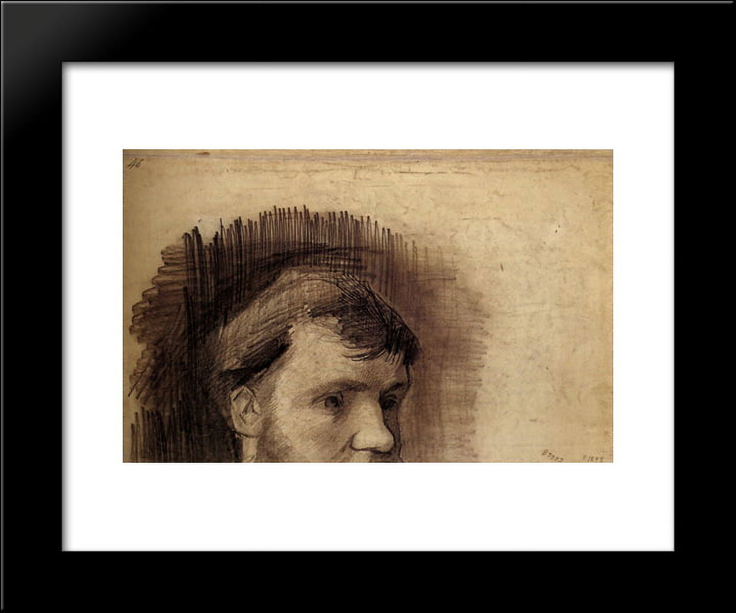 Part of a Portrait of Anthon van Rappard 20x24 Framed Art Print by ...