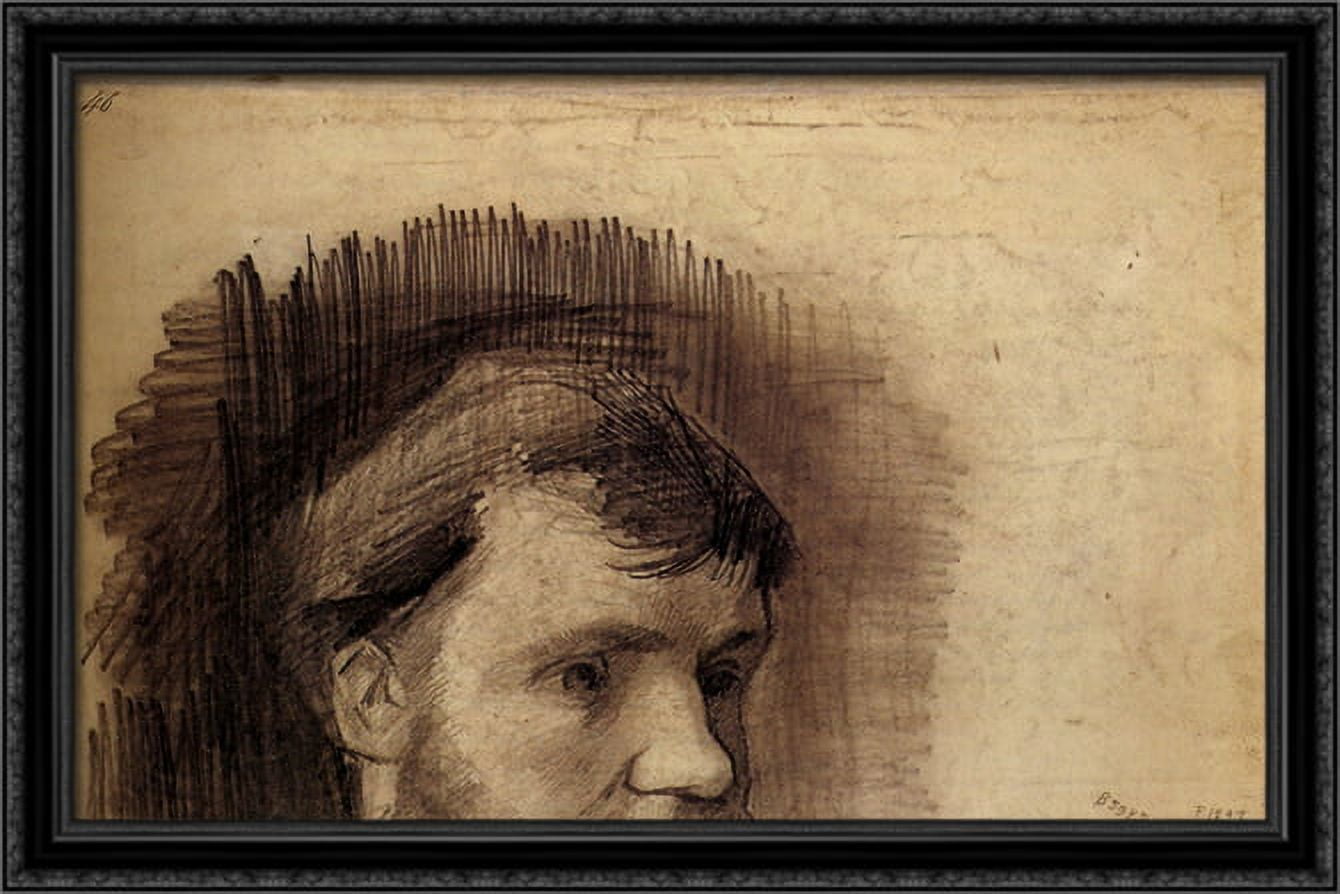 Part of a Portrait of Anthon van Rappard 40x28 Large Black Ornate Wood ...