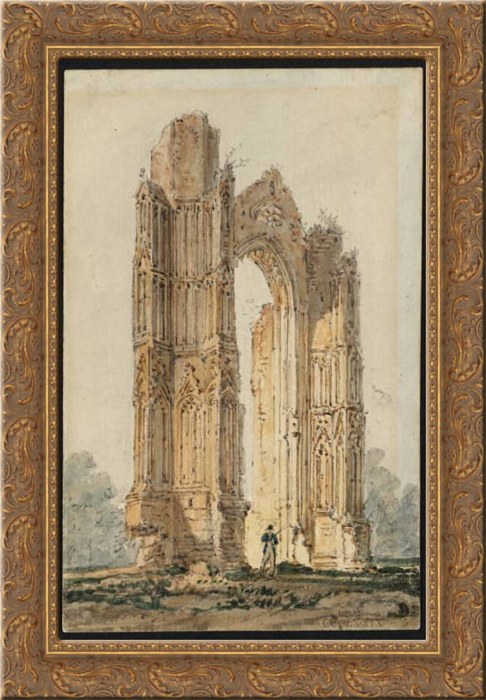Part of the Ruins of Walsingham Priory 24x18 Gold Ornate Wood Framed ...