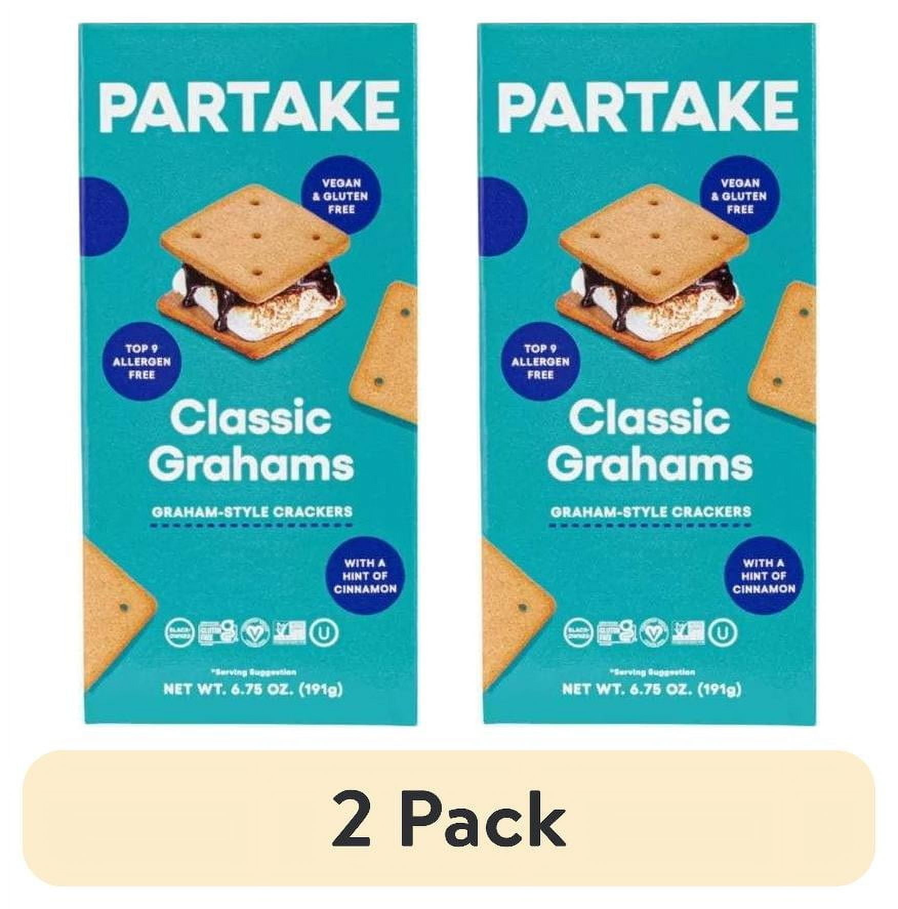 (2 pack) Partake Classic Graham Crackers, Vegan & Gluten-Free, Shelf ...