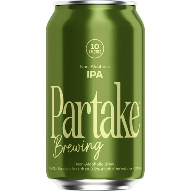Partake Non Alcoholic Craft Brew, IPA, 24 Pack - 12oz Cans, Low Calorie ...